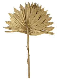 Dried Natural Sun Cut Palm Bunch, Gold Finish – Emerald Layne